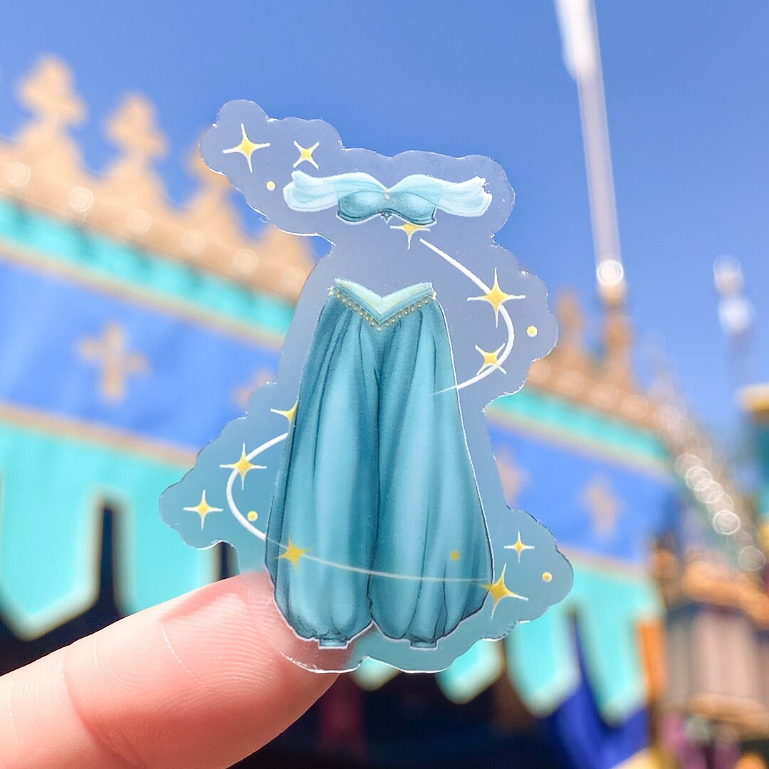 Jasmine Princess Dress Transparent Sticker/ Pixie Dust Disney Aladdin ...