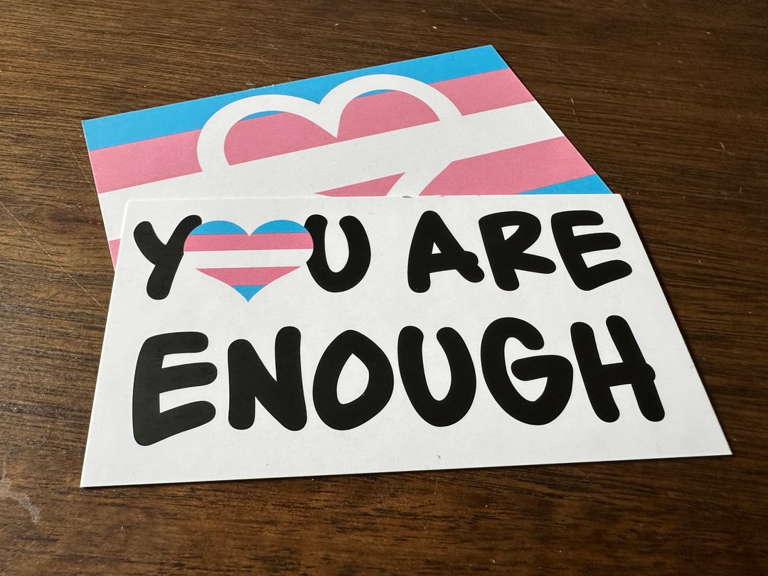 YOU ARE ENOUGH Trans Heart 2-sided Card 50, 100 - Etsy