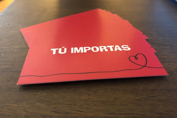 TU IMPORTAS Spanish You Matter Cards 50 100 250 500 - Etsy