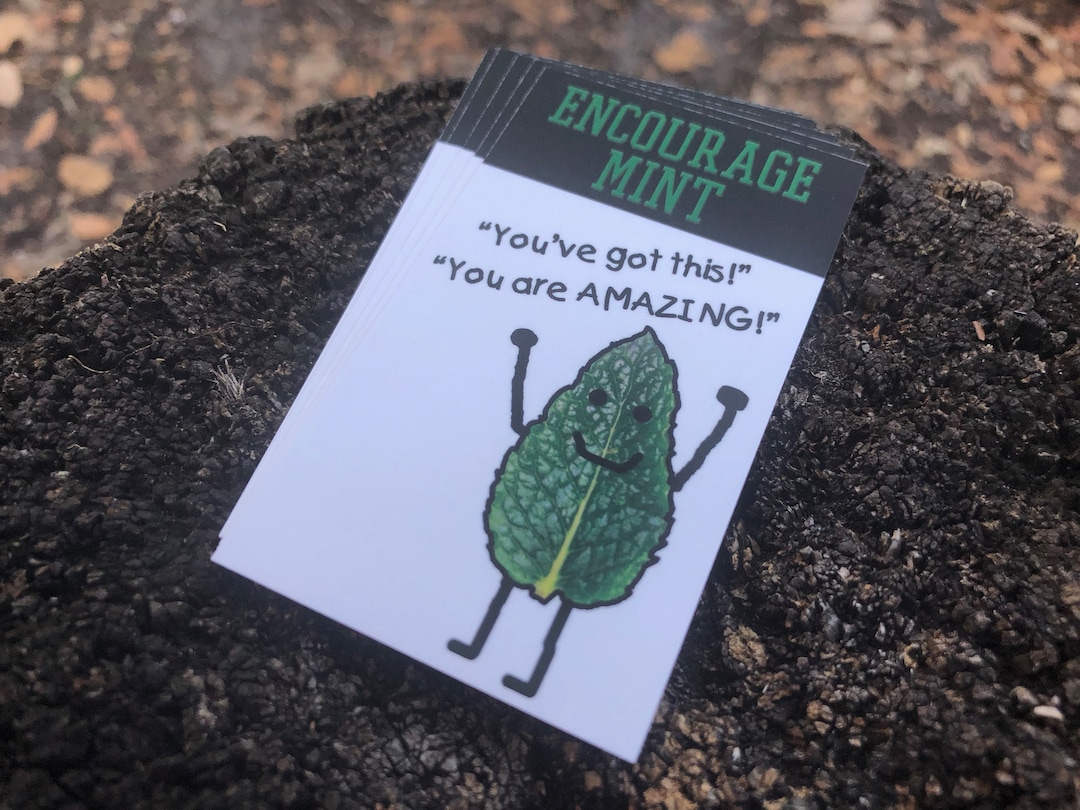 ENCOURAGE MINT Cards 2 X 3.5 - Etsy