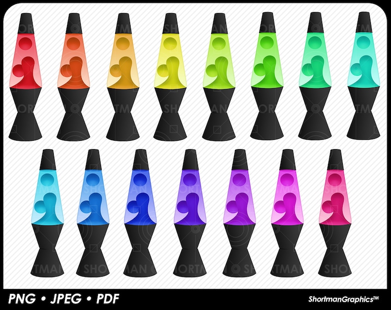 Lava Lamp Clipart PNG JPG - Etsy