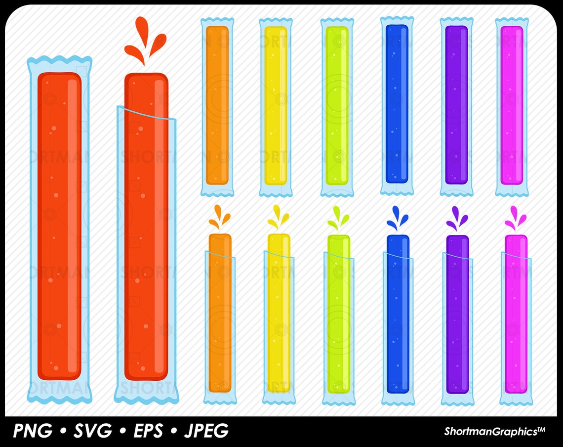 Ice Pop Clipart SVG PNG Download - Etsy