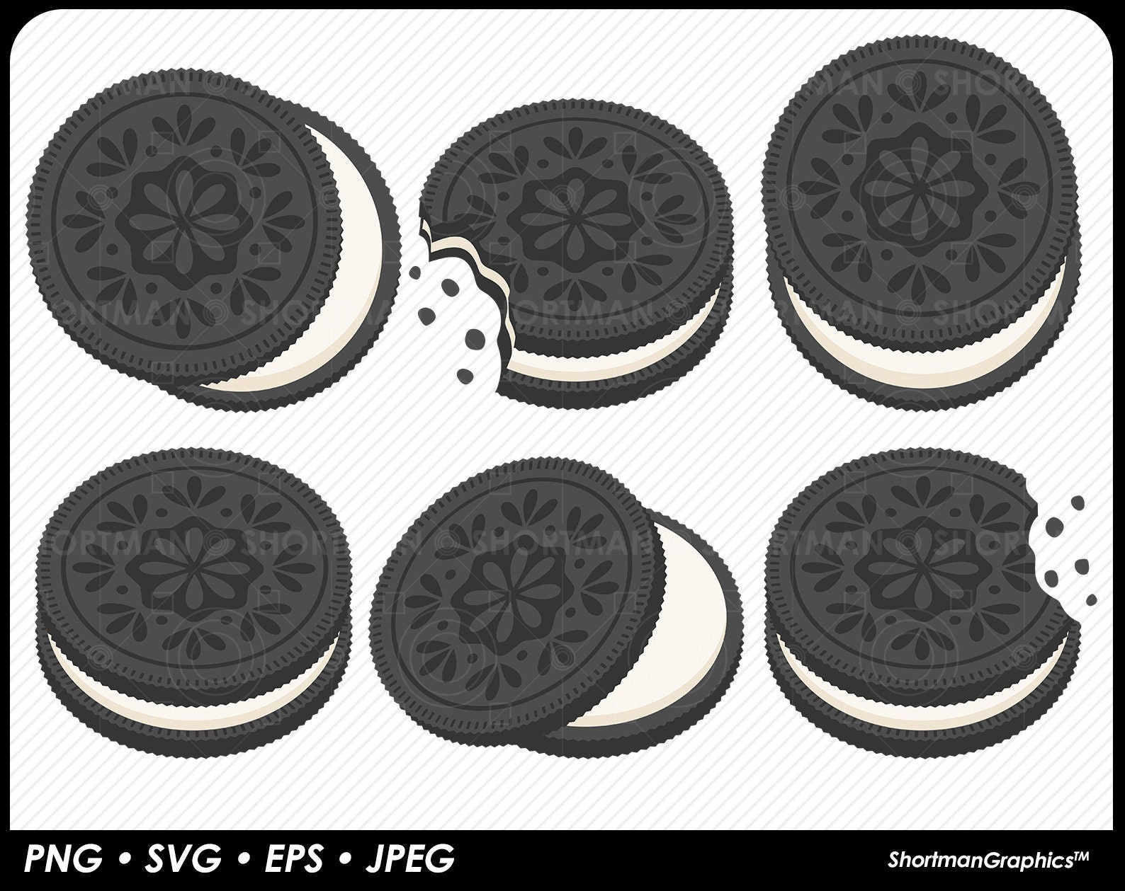 Oreo Cookie Clip Art Black And White