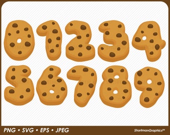 Chocolate Chip Cookie SVG and PNG Files (Download Now) - Etsy