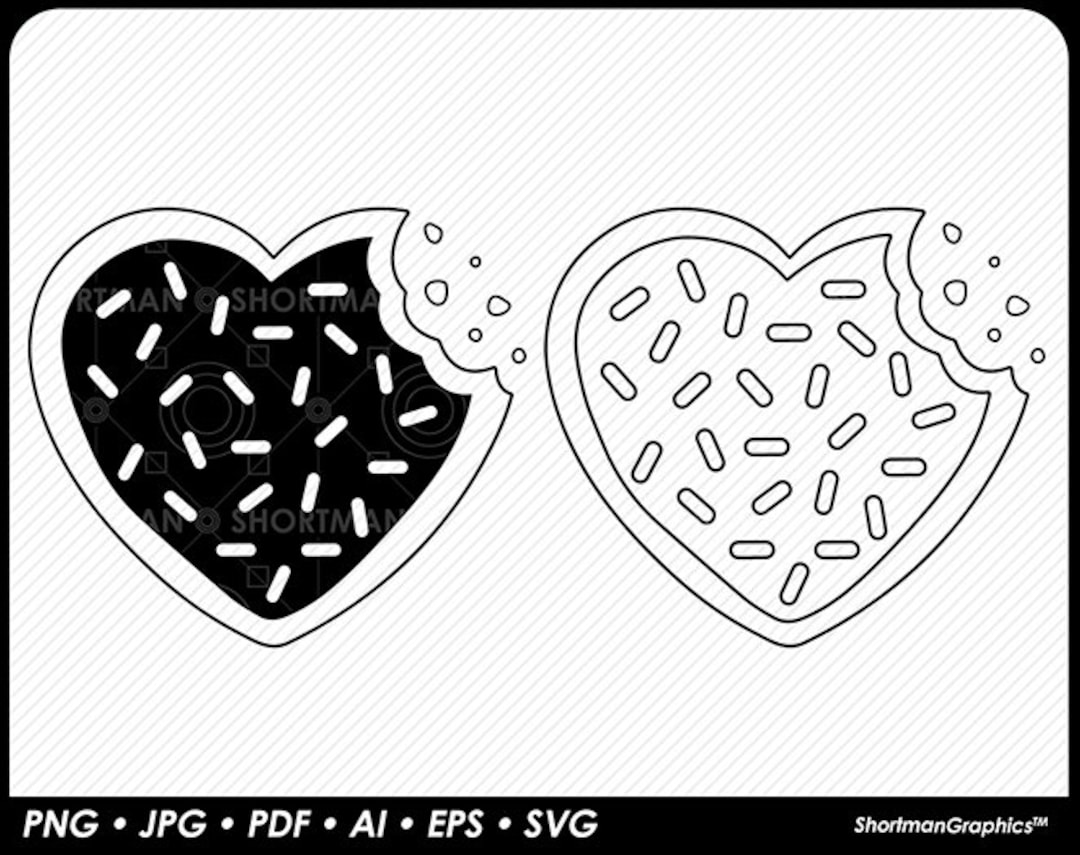 Heart Shaped Sugar Cookies Clipart - SVG - PNG - JPG - Etsy