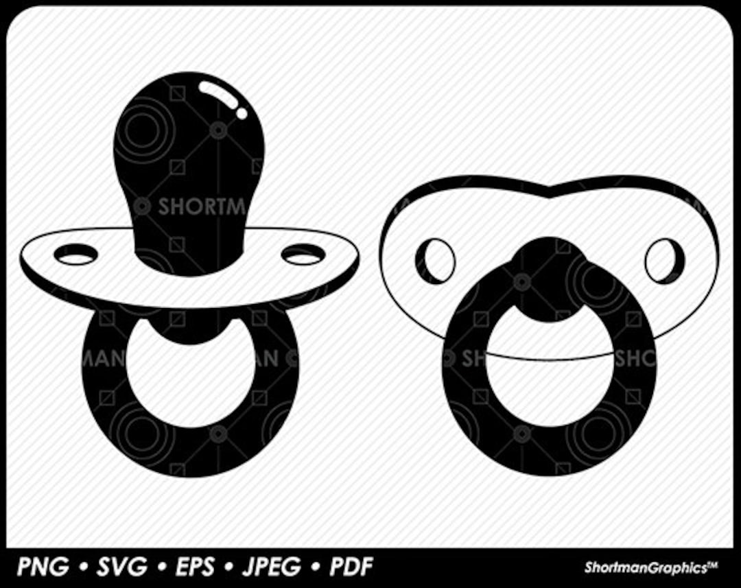 Pacifier Clipart - Binky Clipart - SVG PNG - Etsy
