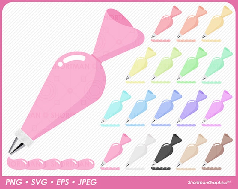 Piping Bag Icing Bag Pastry Bag Clipart PNG SVG - Etsy