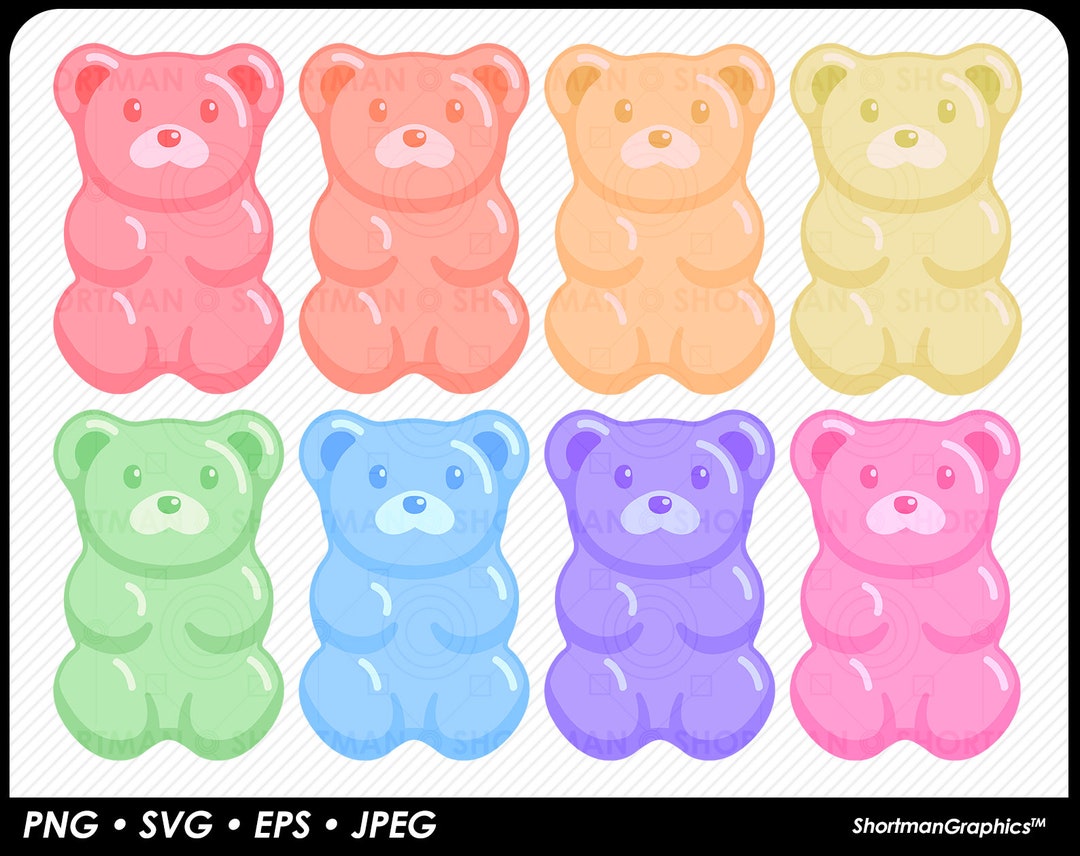 Gummy Bears Clipart- SVG PNG - Etsy