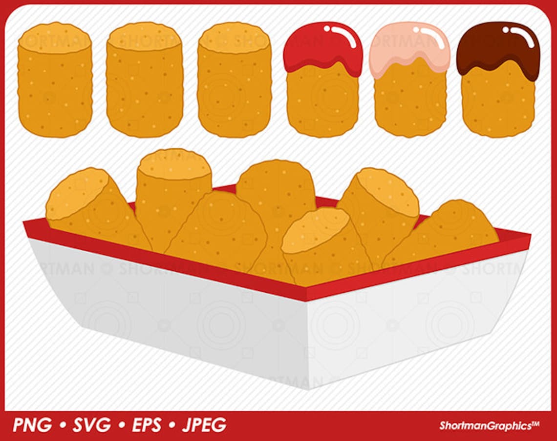Tater Tots Tray Clipart SVG PNG Download - Etsy Australia