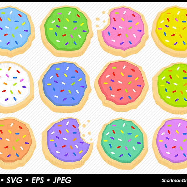 Sugar Cookie Clipart - Etsy