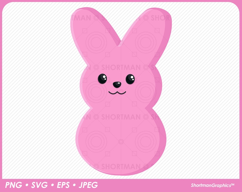 Bunny Peep Clipart Easter SVG PNG | Etsy