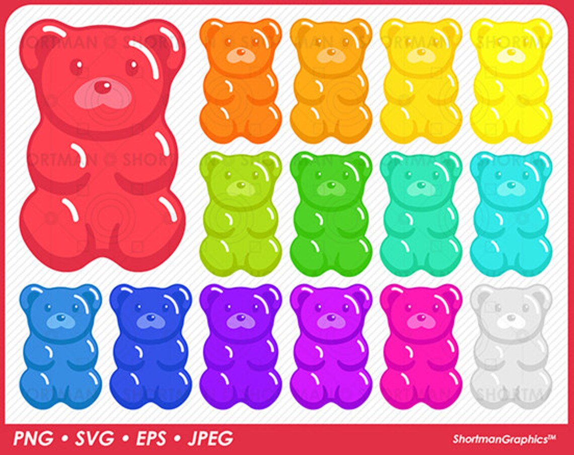 Gummy Bears Clipart- SVG PNG - Etsy Canada