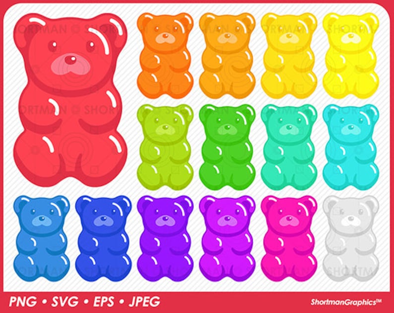 Gummy Bears Clipart SVG PNG - Etsy