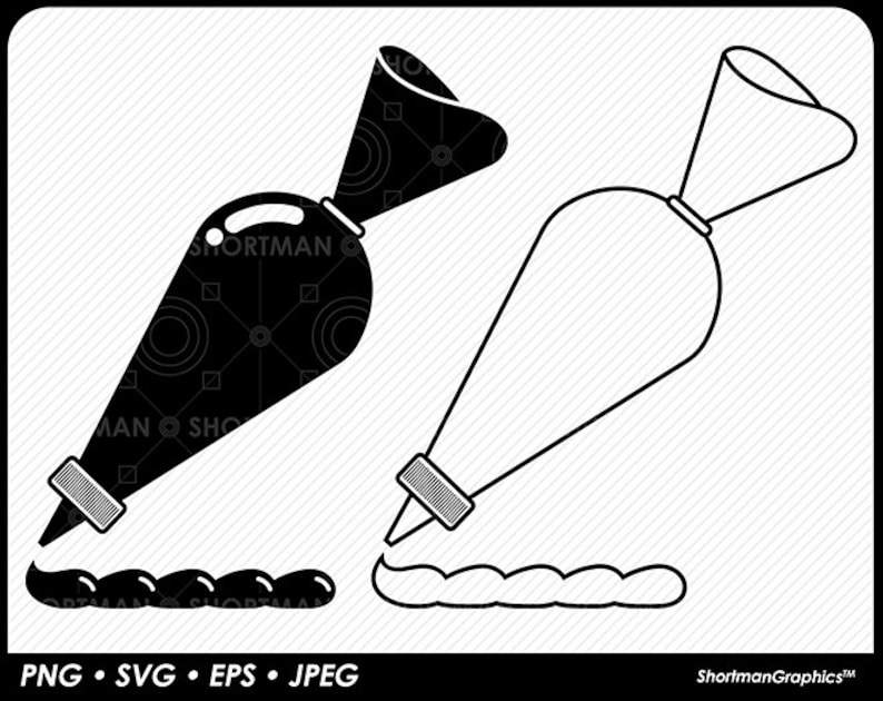 Piping Bag Icing Bag Pastry Bag Clipart PNG SVG - Etsy