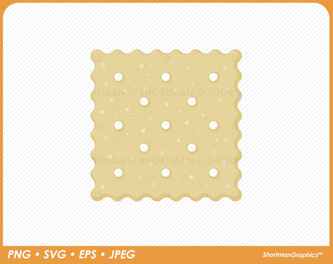 Cracker Biscuit Clipart Square and Round SVG PNG Download - Etsy