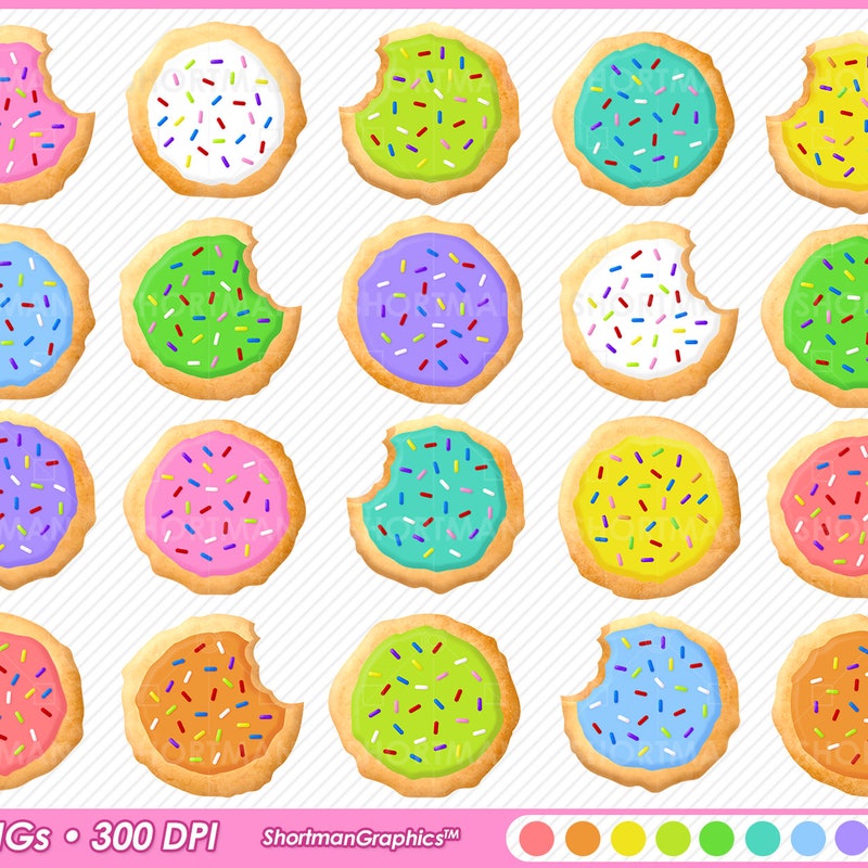 Sugar Cookie Clipart - Etsy