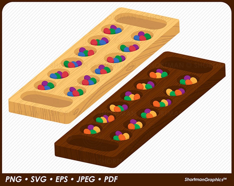 Mancala Board Game Clipart SVG PNG Download - Etsy
