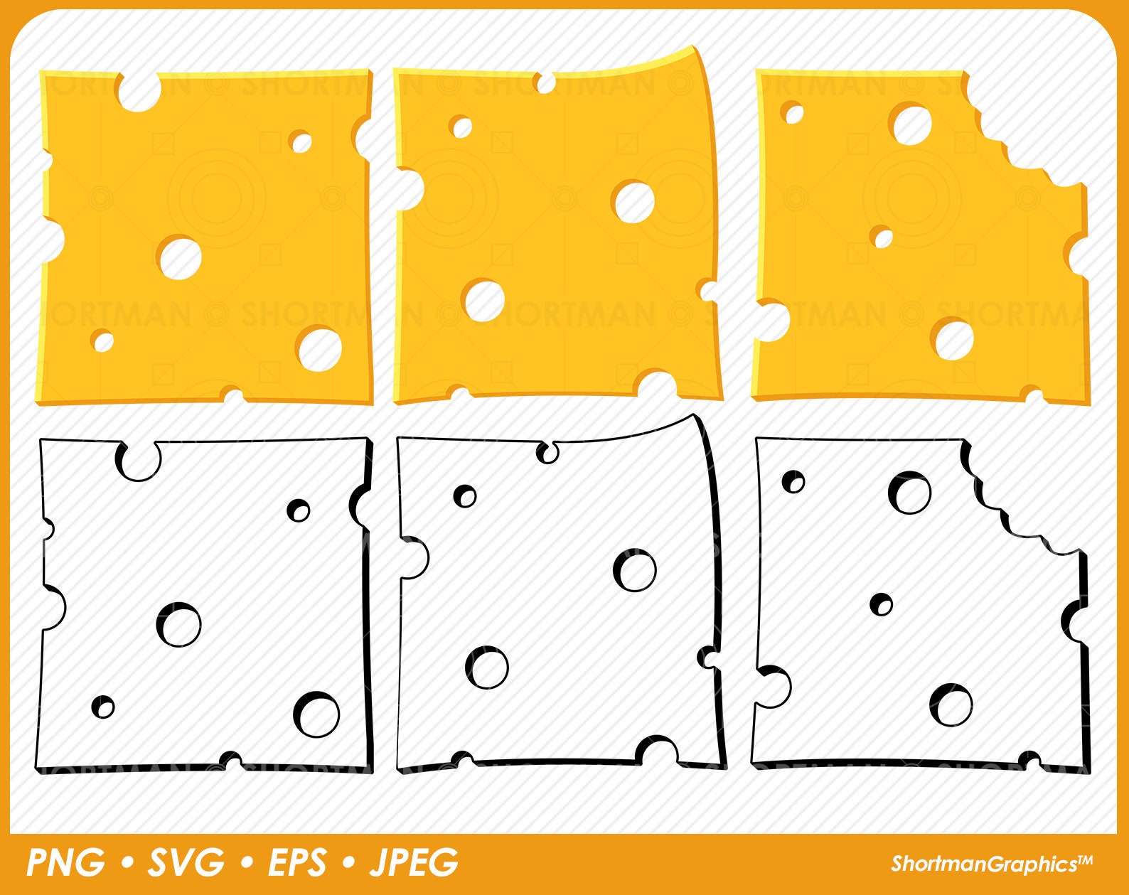 Swiss Cheese Slice Clip Art