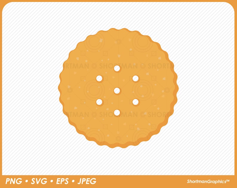 Cracker Biscuit Clipart Square and Round SVG PNG Download - Etsy