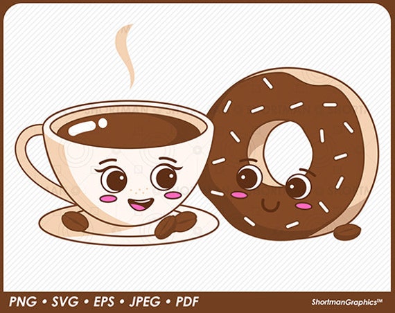 Coffee And Doughnuts Clipart