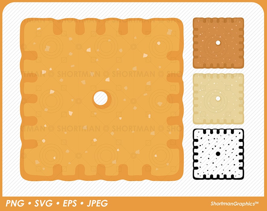 Cheese Cracker Clipart PNG SVG - Etsy