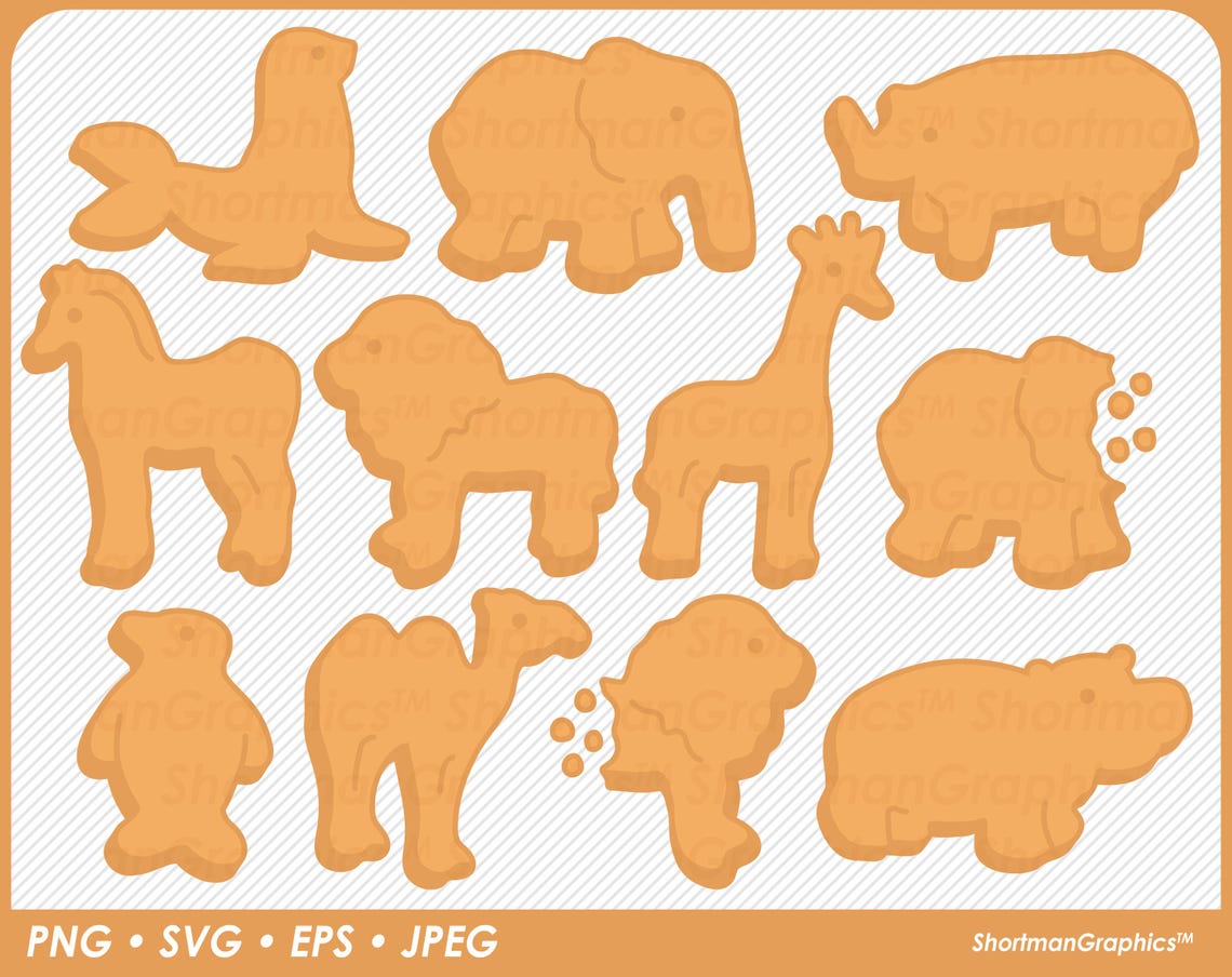 Circus Animal Crackers Clipart - Animal Cookies - SVG PNG - Etsy