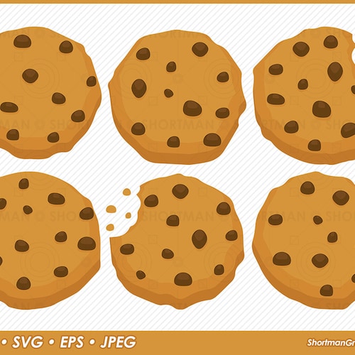 Chocolate Chip Cookie SVG Cutting File - Etsy