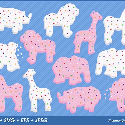 Circus Animal Crackers Clipart Animal Cookies SVG PNG - Etsy