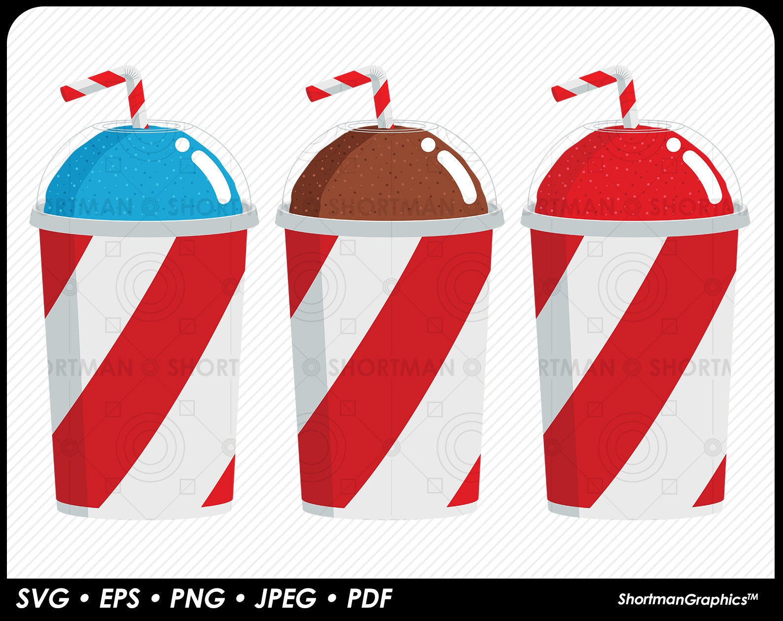 Slushy Clipart - Icee - SVG PNG - Etsy