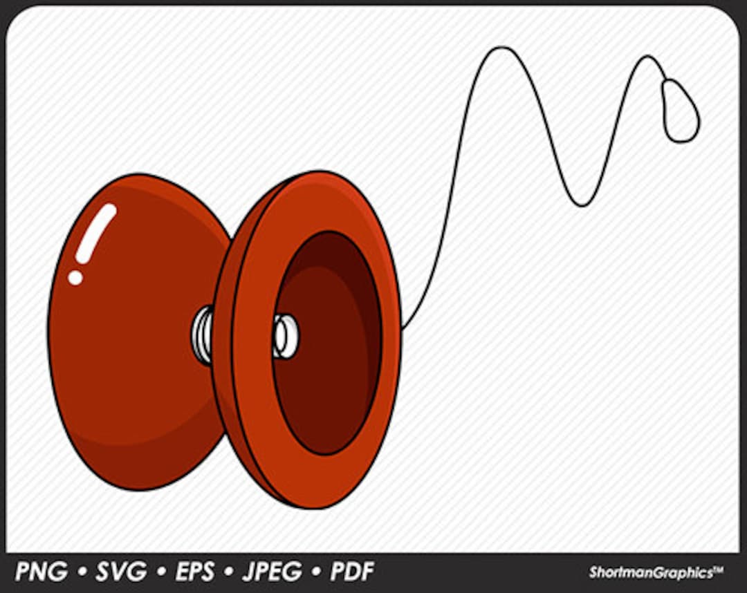 Red Yo-yo Clipart - SVG PNG Download - Etsy