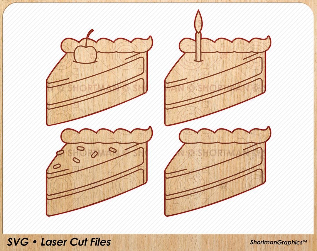 Slice of Cake - LASER CUT - SVG - Etsy