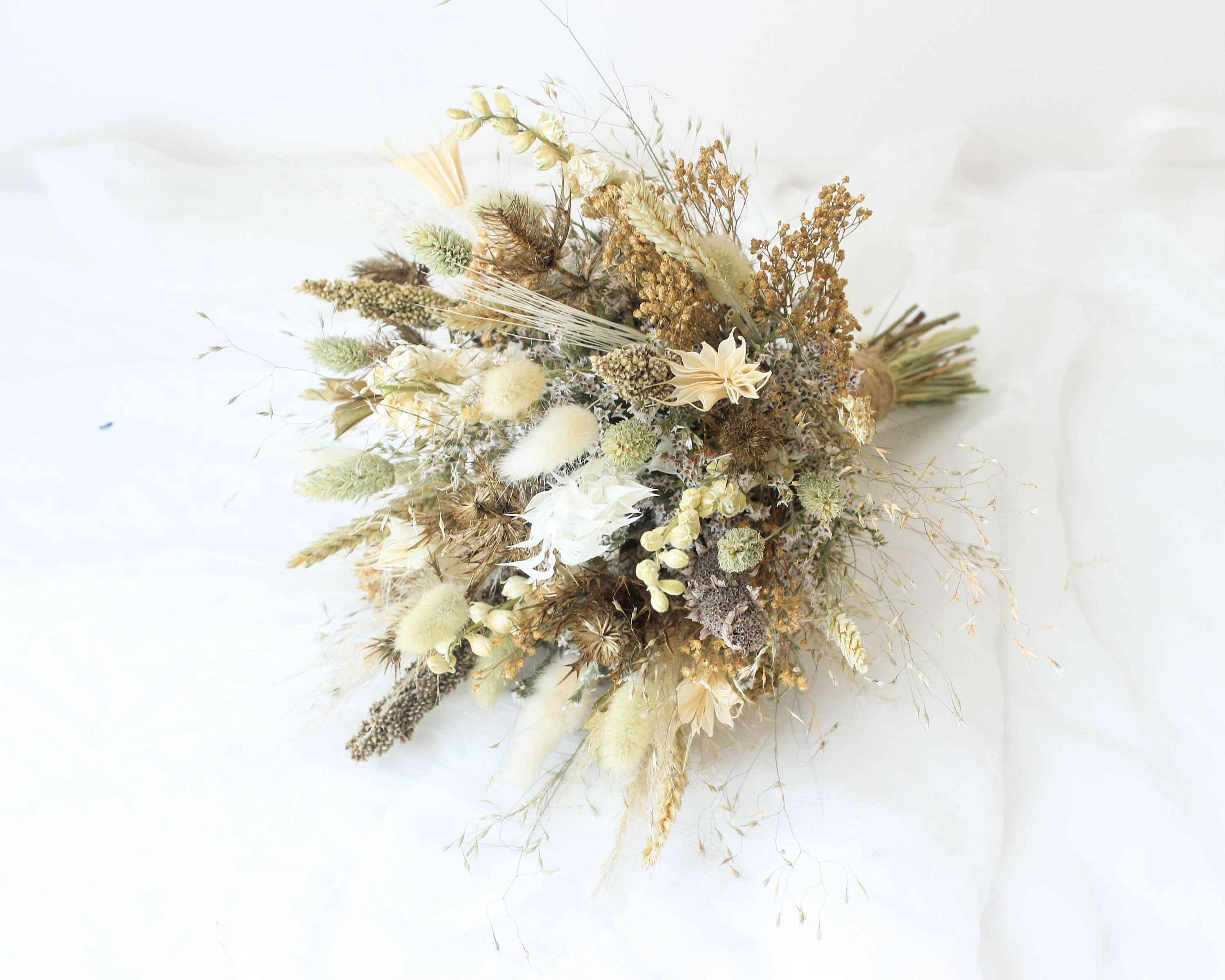 Neutral Earthy Tone Dried Flowers Bouquet / Wildflowers - Etsy