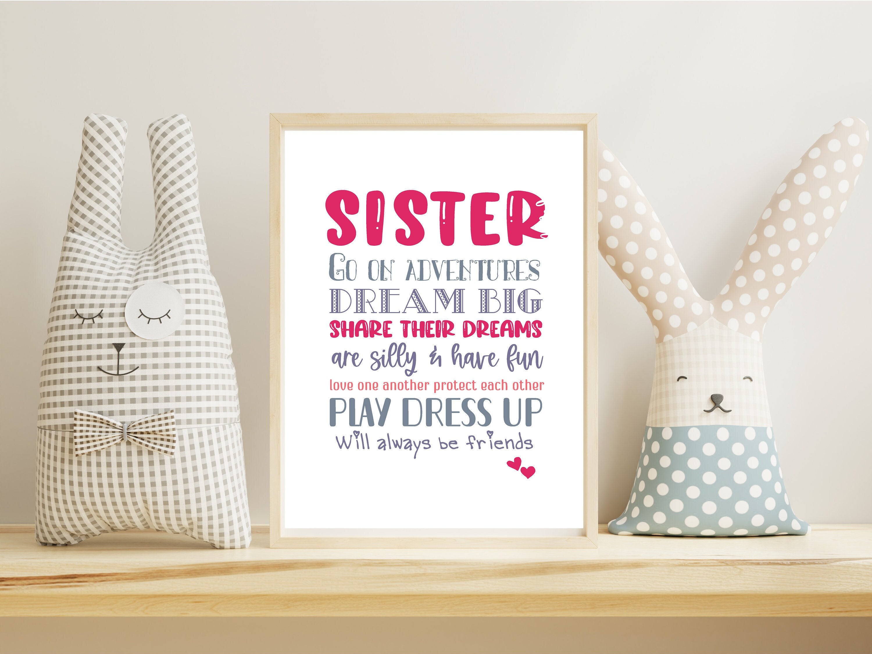 Digital Sisters Love Quote Wall Art - Girl Nursery Wall Art Print ...