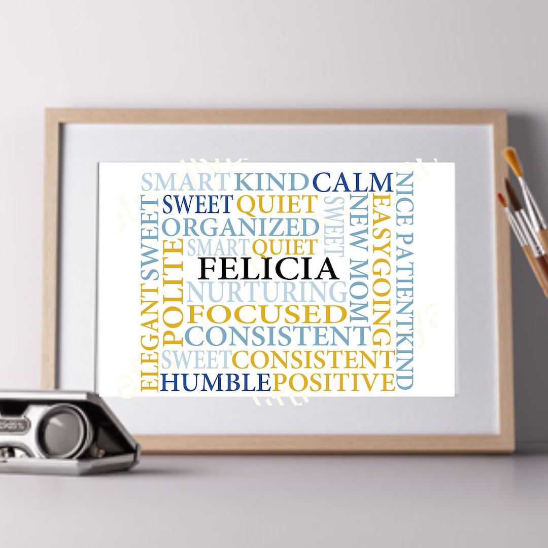Personalised Typographic Word Art Teacher Year-end Gift, Word Cloud ...