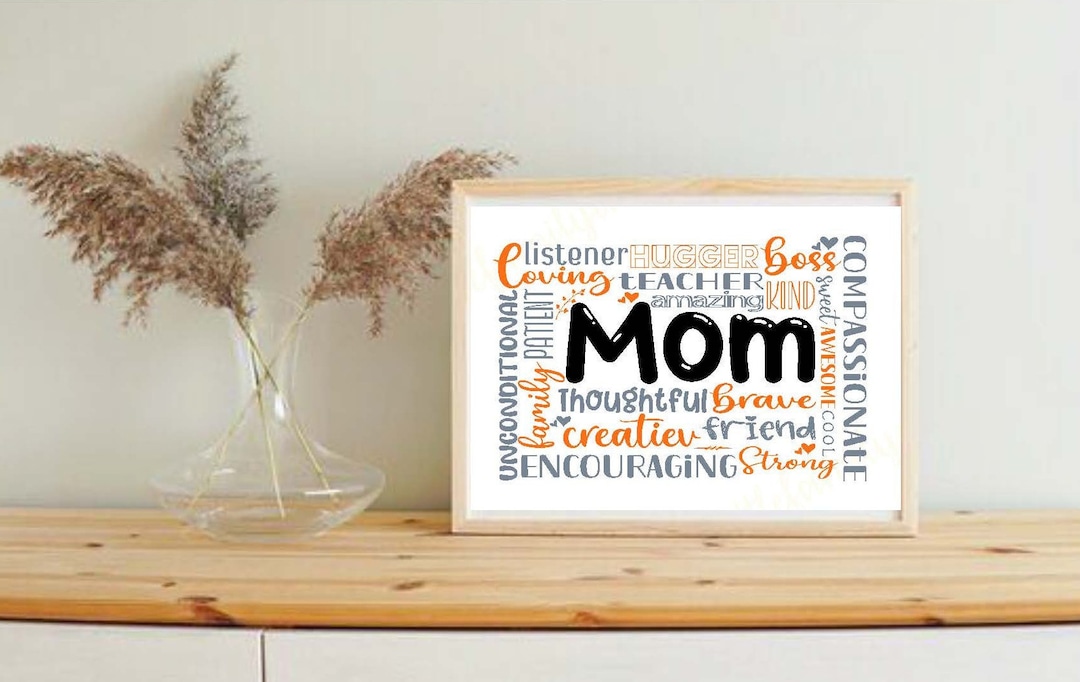 Personalised Mum Word Art - Mother's Day Printable Art | Mothers Day ...