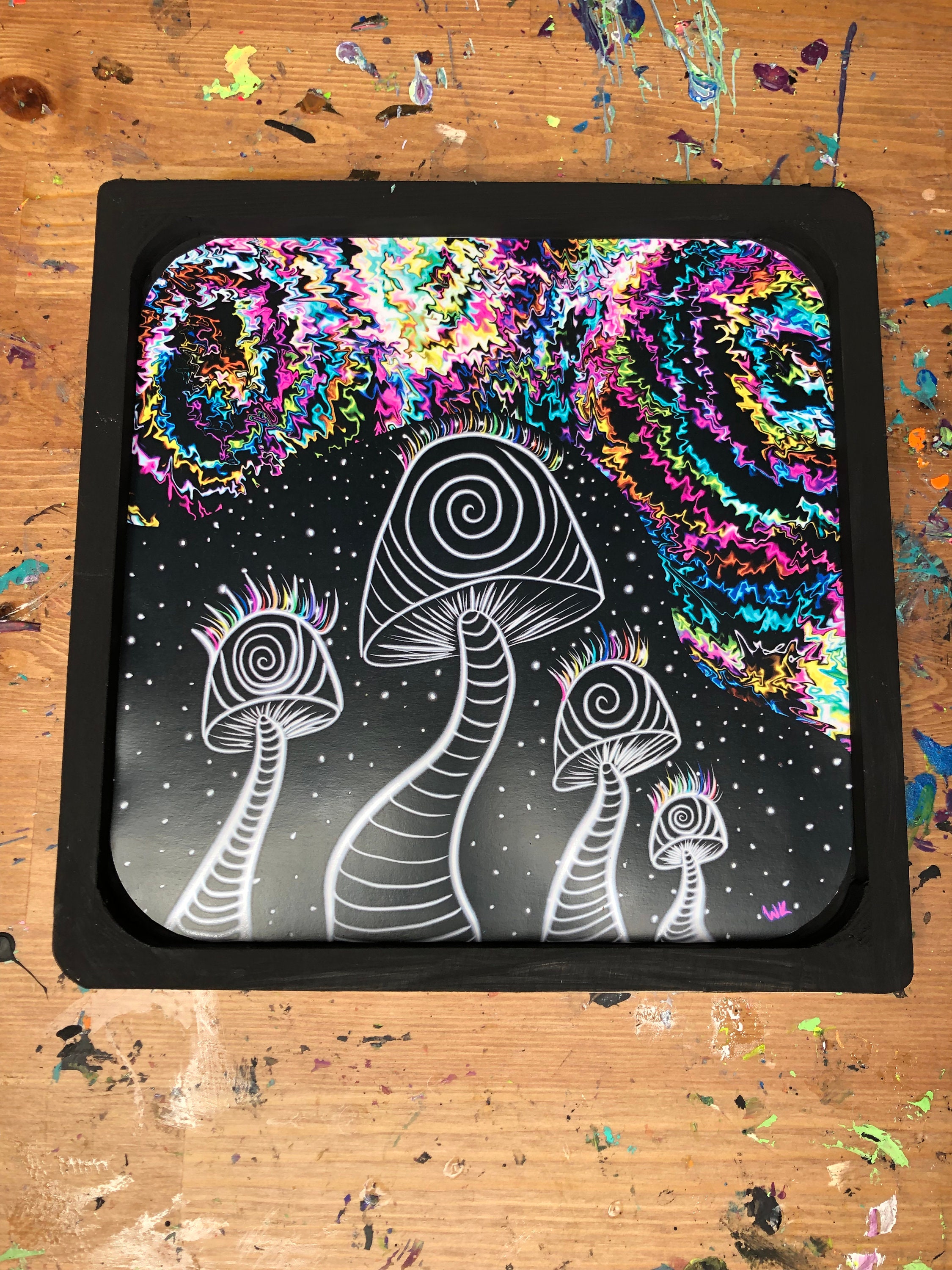 Jewelery Tray Pencil Tray Trippy Limited Run Mushroom Art Rolling Tray ...