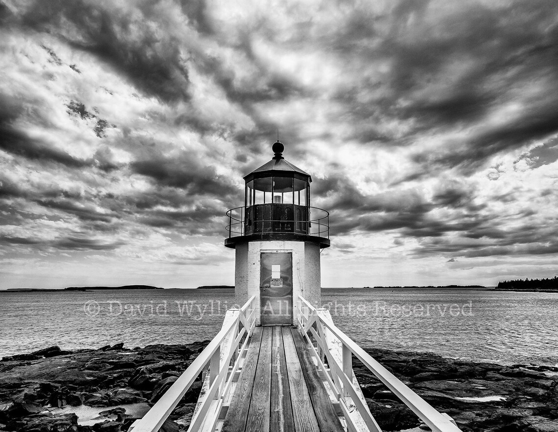 Marshall Point Lighthouse, Maine - Horizontal, Fine Art Print, Black ...