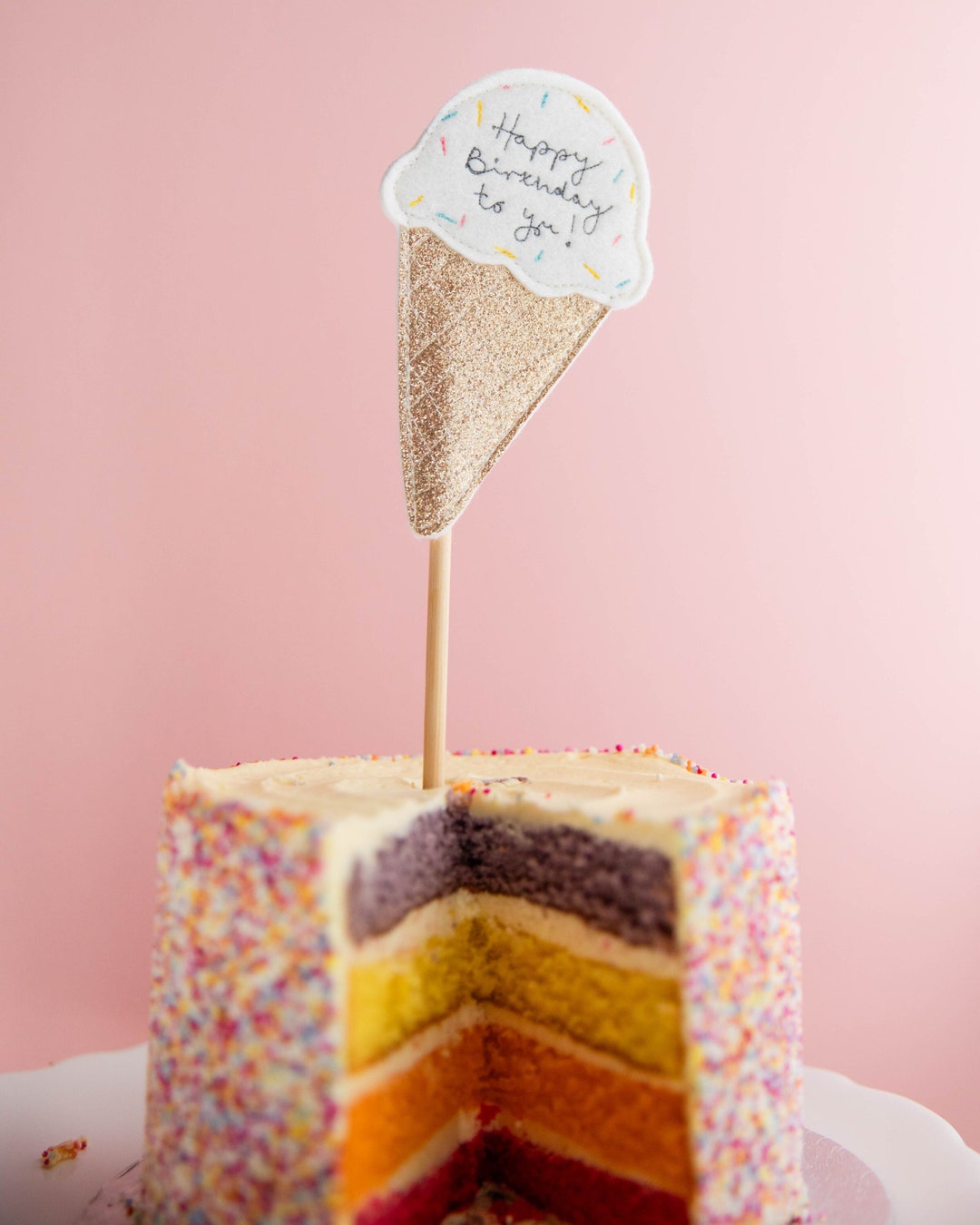 Ice Cream Cake Topper - Etsy