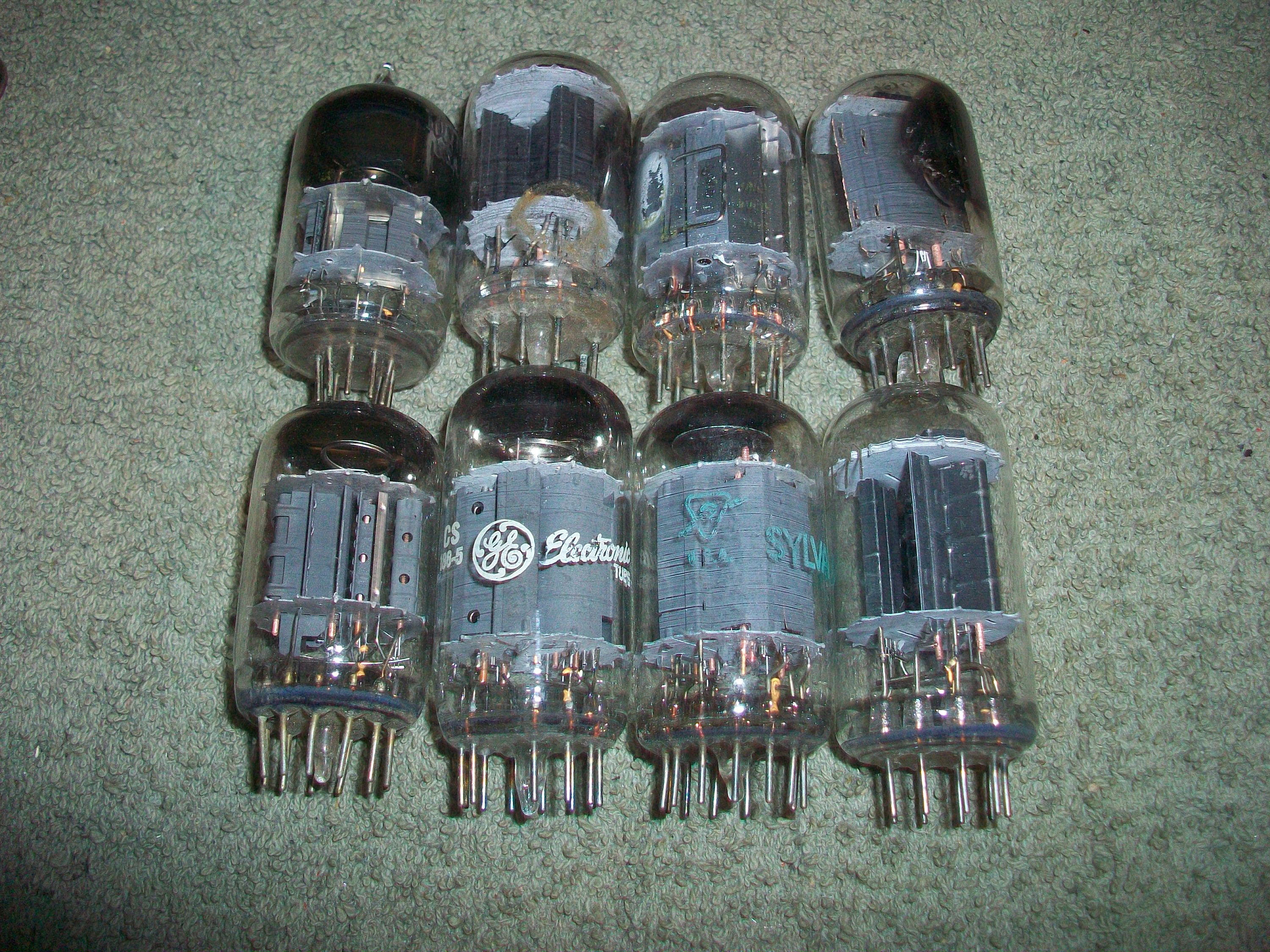 Lot of 8 Compactron Vacuum Tubes (small), Radio Tubes for Use in Arts ...