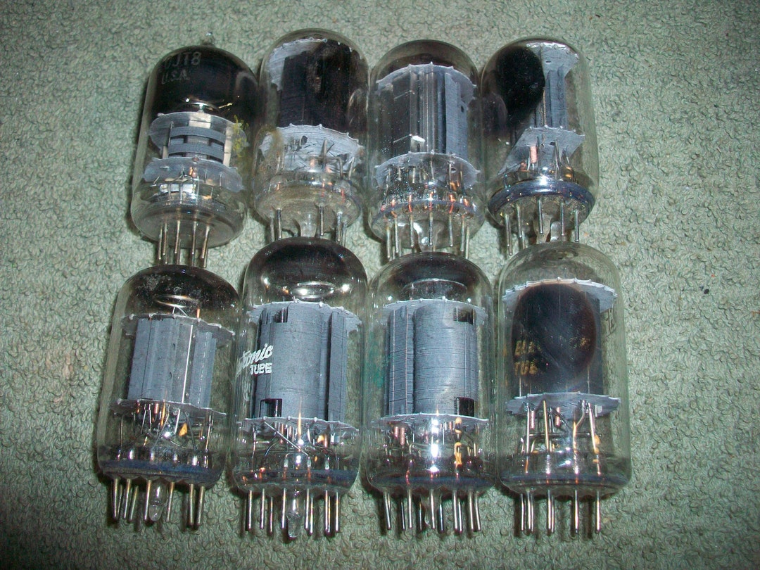 Lot of 8 Compactron Vacuum Tubes (small), Radio Tubes for Use in Arts ...
