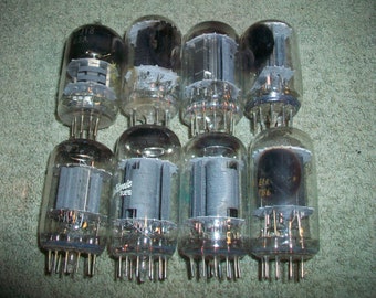 Lot of 8 Medium 9 Pin Style Vacuum Tubes Radio Tubes for Use - Etsy