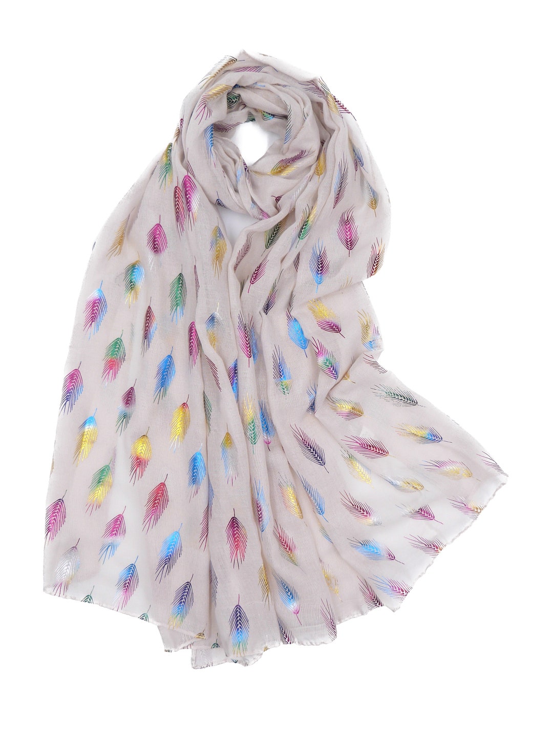 Rainbow Barley Wheat Print Scarf Come With Gift Box - Etsy