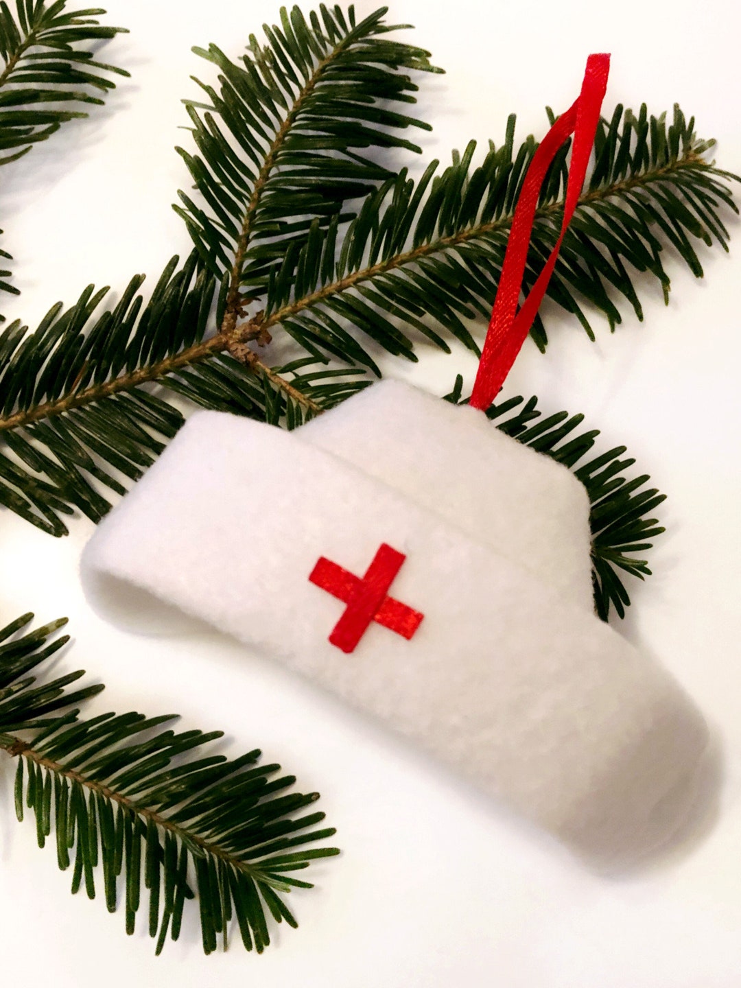 Nurse Christmas Tree Ornament, Nurse Holiday Ornament, Nurse Cap ...