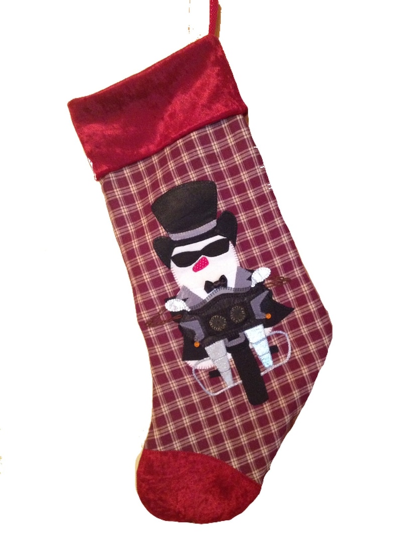 Biker Christmas Stocking Motorcycle Christmas stocking | Etsy