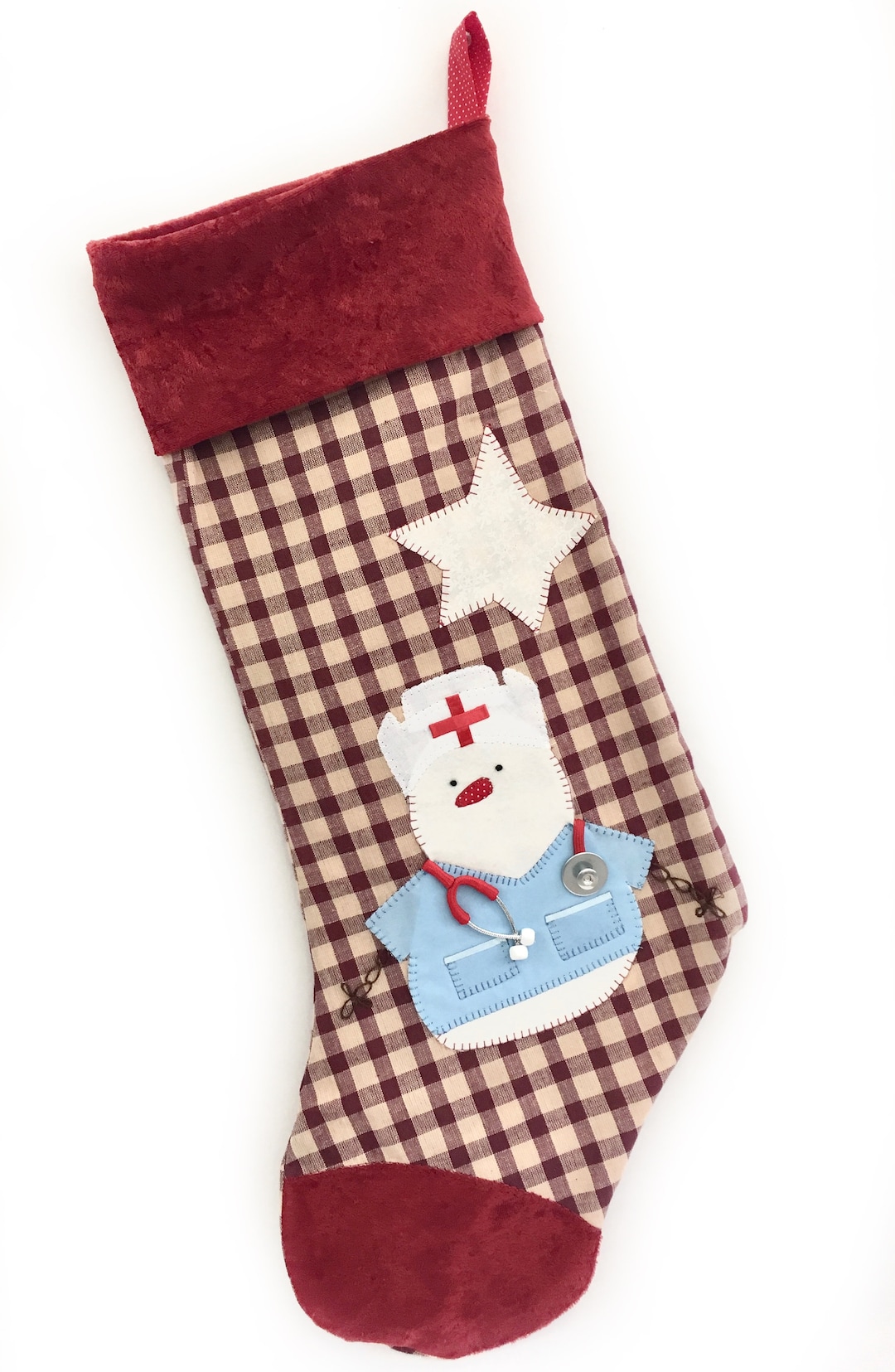 Personalized Nurse Christmas Stocking * Nurse Gift * Nurse Holiday ...