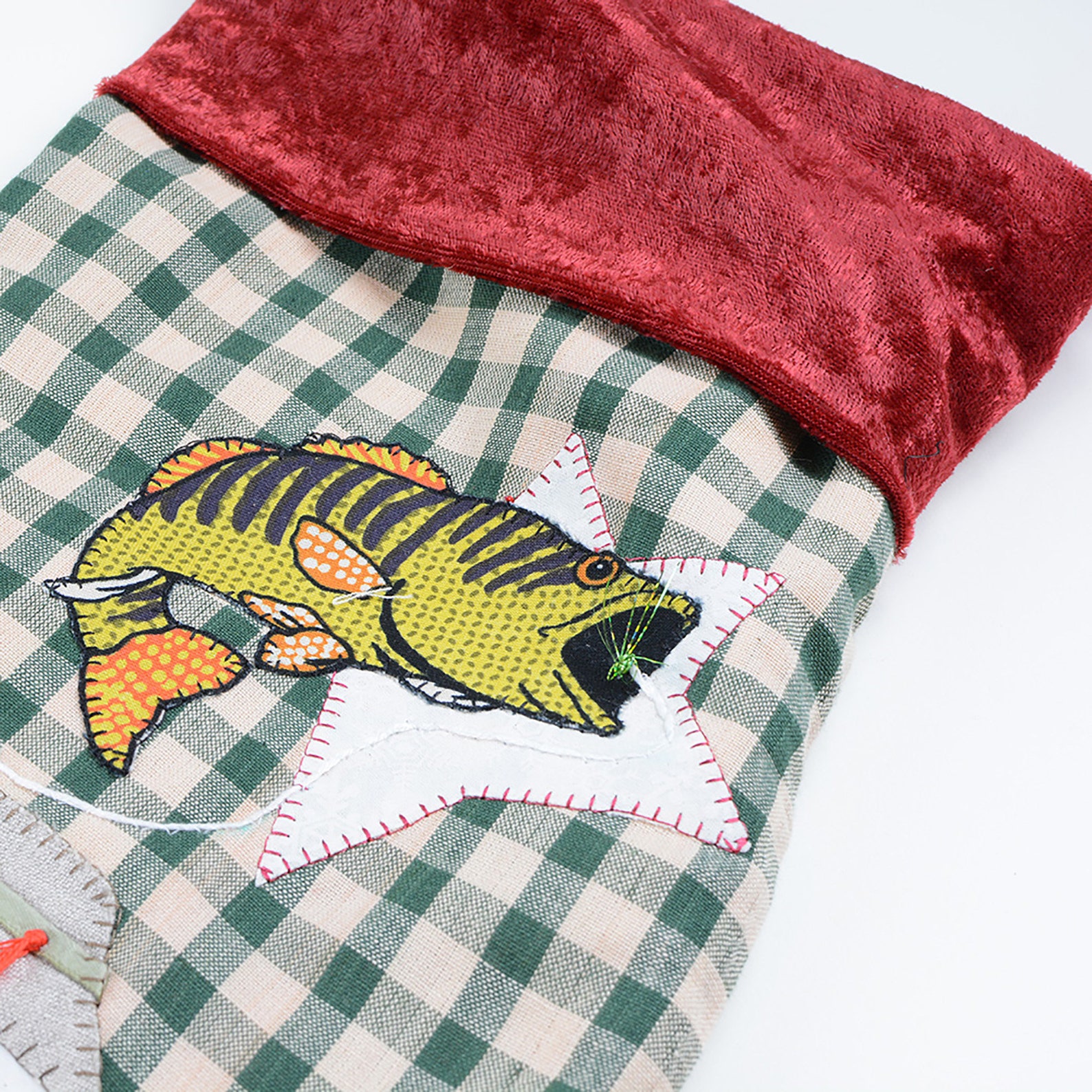 Fisherman Christmas Stocking Fishing Christmas stocking | Etsy