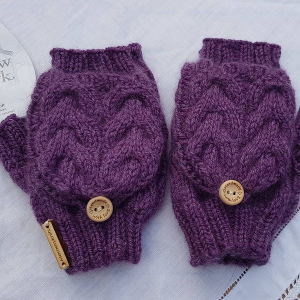 Mittens With Flap - Etsy