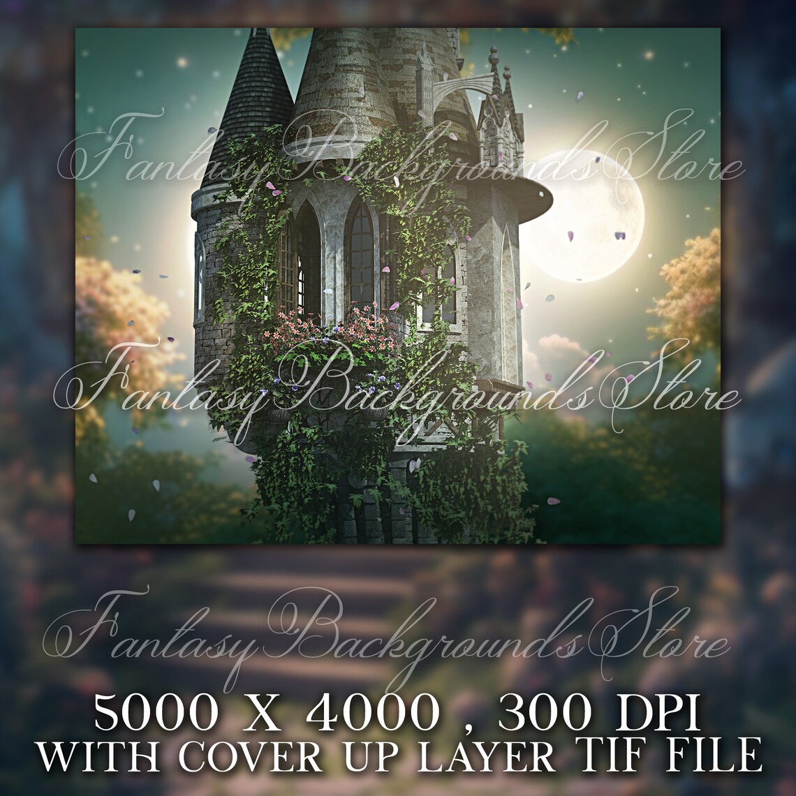 Rapunzel Tower Digital Background , Rapunzel Backdrop , Digital ...