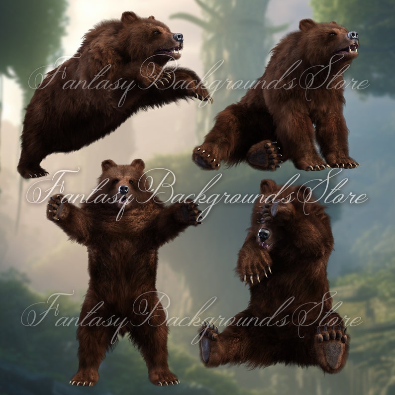 Bear Overlays , Animal Overlays , Fantasy Animal Overlays - Etsy