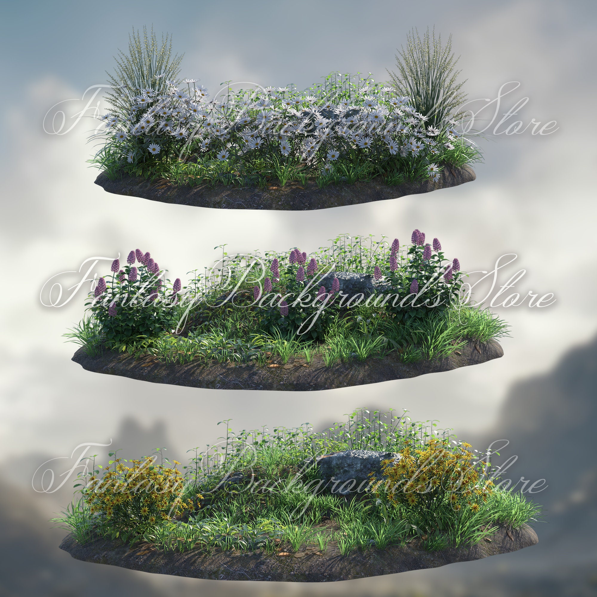 Patches With Flowers Overlays, Grass Overlays , Flowers Overlays , PNG ...